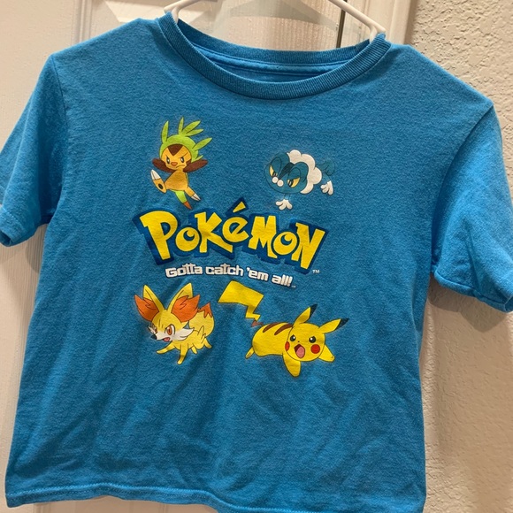 Pokemon | Shirts & Tops | Blue Pokmon Tshirt With Characters | Poshmark
